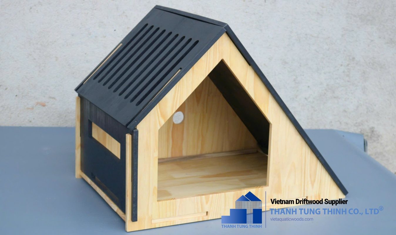 Light Color Wooden Dog House - Pet Products For Wholesale